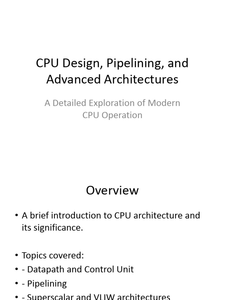 CPU_Design_Pipelining_Superscalar_VLIW_Presentation.pptx | PDF ...