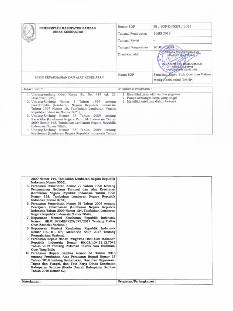 SOP Pencatatan Dan Stok Opname | PDF