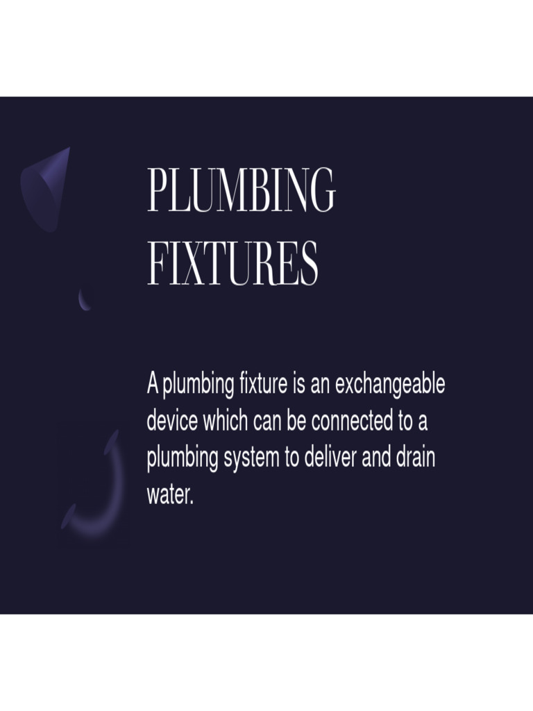 Plumbing Fixtures | PDF | Home & Garden | Poetry