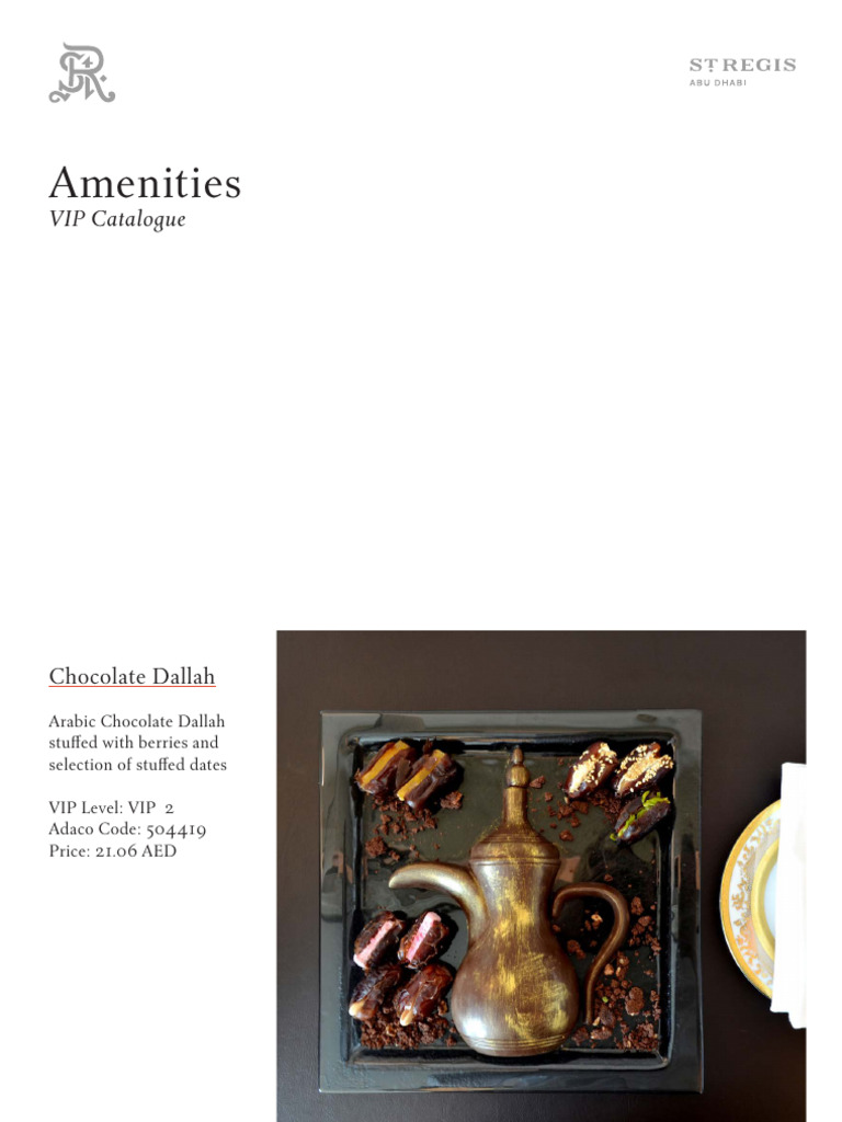 VIP Amenities and Treats Catalogue | PDF | Candy | Cakes