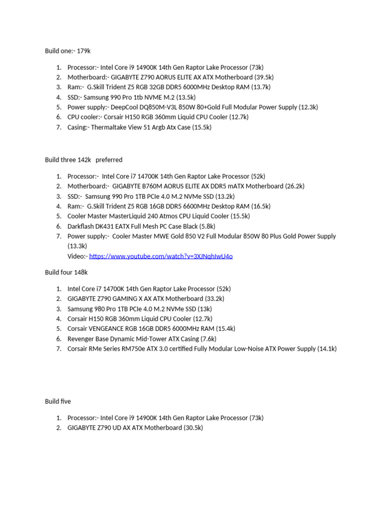 PC build | PDF | Computer Hardware | Computer Architecture