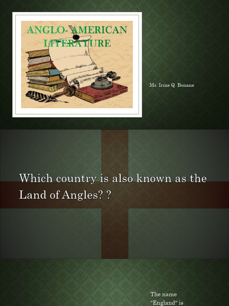 Anglo Americanliterature 220731134941 139e3282 | PDF | Anglo Saxons ...