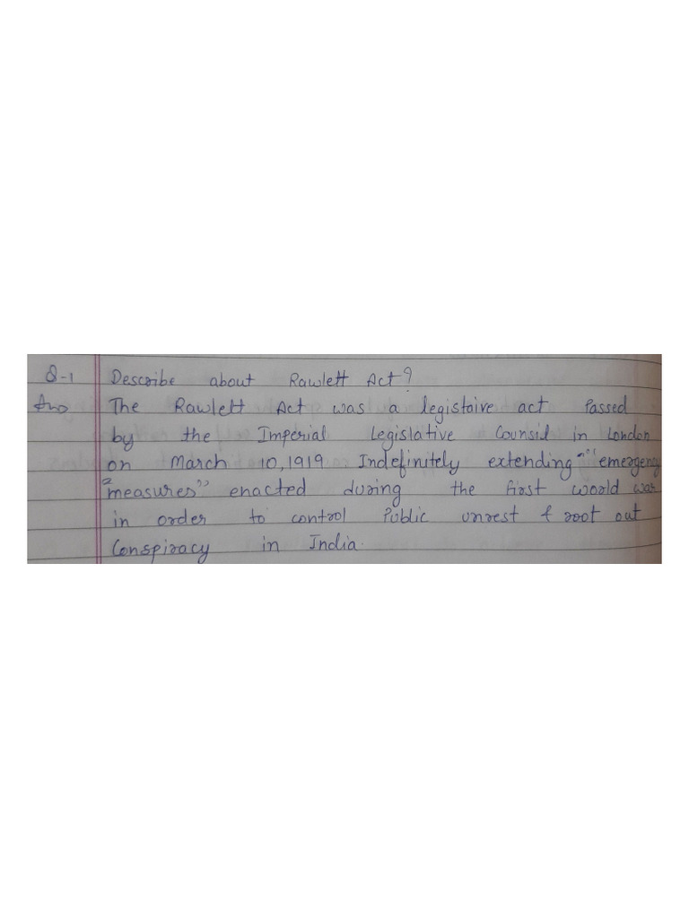 Describe About Rawley Act | PDF