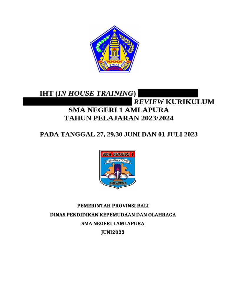 Panduan IHT SMANSAPURA 2023-2024 | PDF