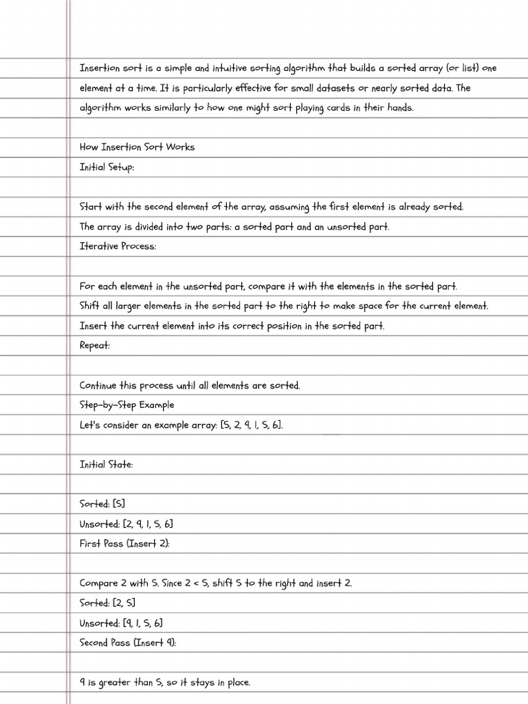 insertion sorting | PDF