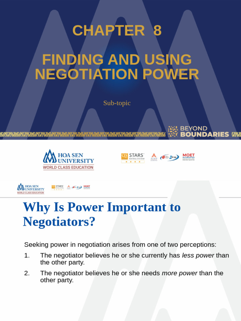 C8.Finding and Using Negotiation Power.ppt (1) | PDF | Motivation ...