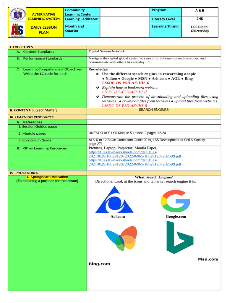LS6 DLP-AE-JHS (Search Engine) | PDF | World Wide Web | Internet & Web