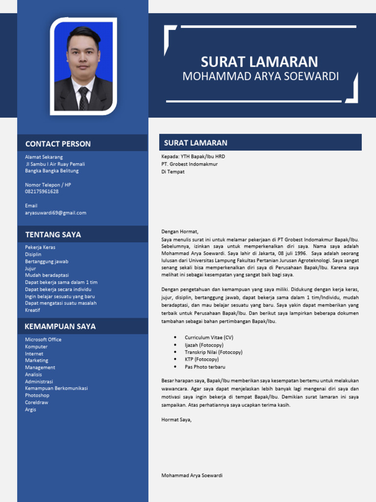 CV M. Arya Soewardi | PDF