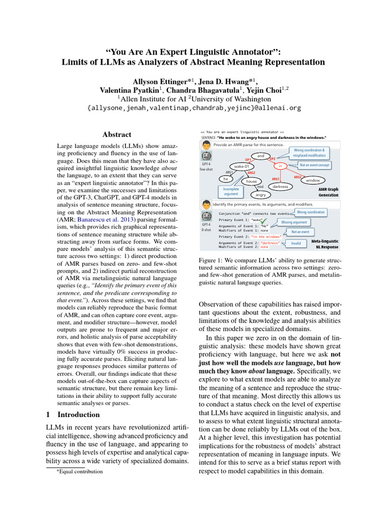 "You Are An Expert Linguistic Annotator" - Limits of LLMs As Analyzers ...
