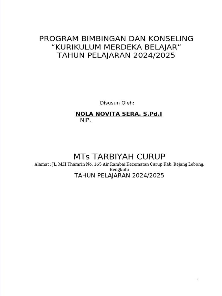 PDF Program BK SMP Merdeka Belajar | PDF | Bisnis