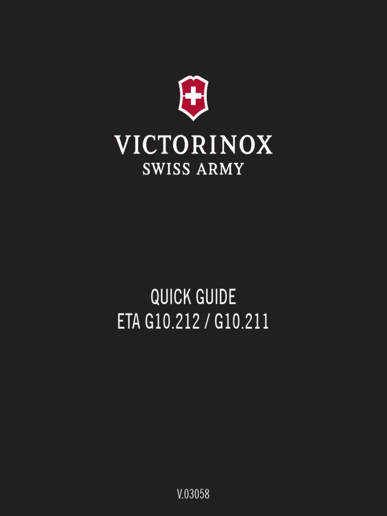 Victorinox Swiss Army ETA G10.212 G10.211 QuickGuide | PDF