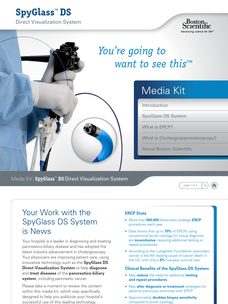 ENDO Cholangioscopy SpyGlass DS System Media Kit For Hospitals | PDF ...