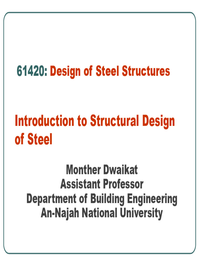 Design of Steel Structures | PDF | Structural Load | Wound