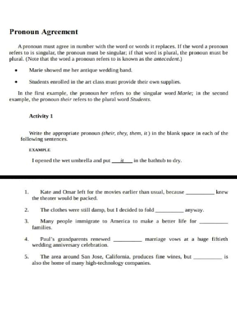 Pronoun Reference English | PDF