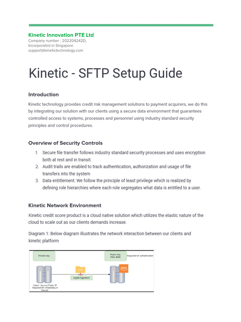 Kinetic SFTP Setup Instructions | PDF | File Transfer Protocol | Internet
