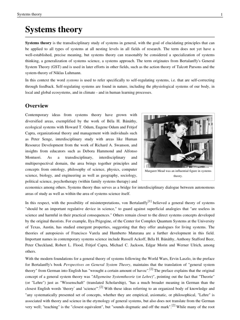 Systems Theory | PDF | Systems Theory | System