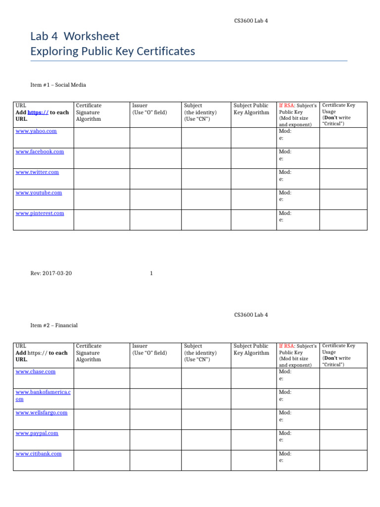 Pubkey Worksheet | PDF | Public Key Cryptography | Security Technology