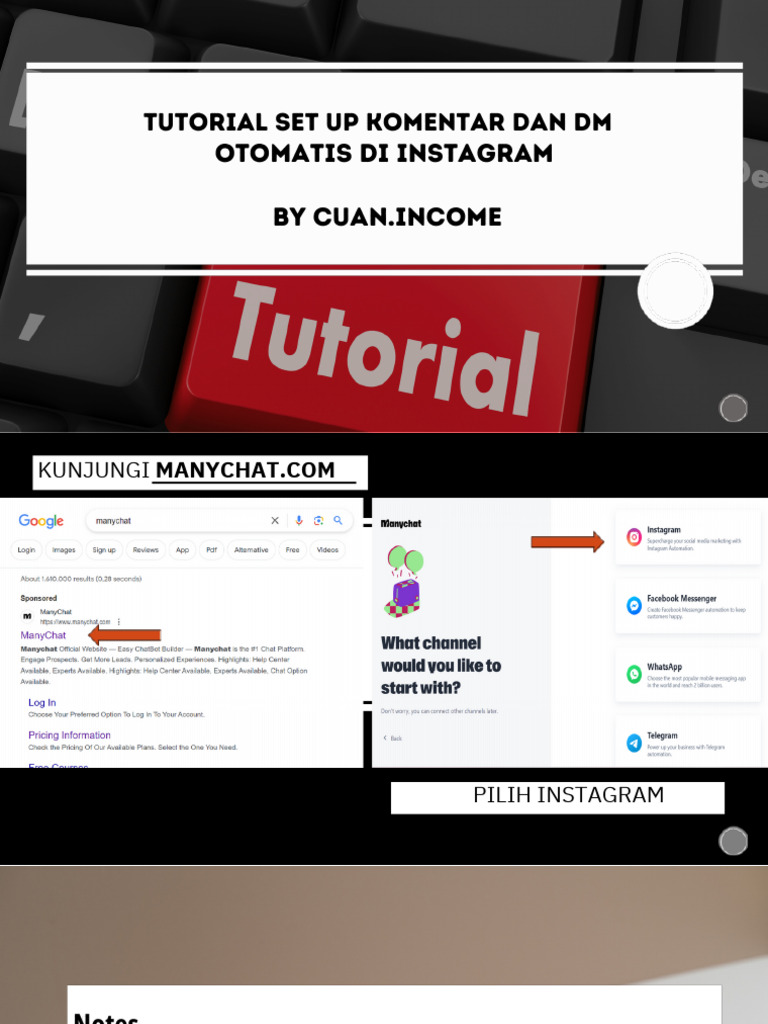 Set Up Komen Dan DM Otomatis Ig | PDF