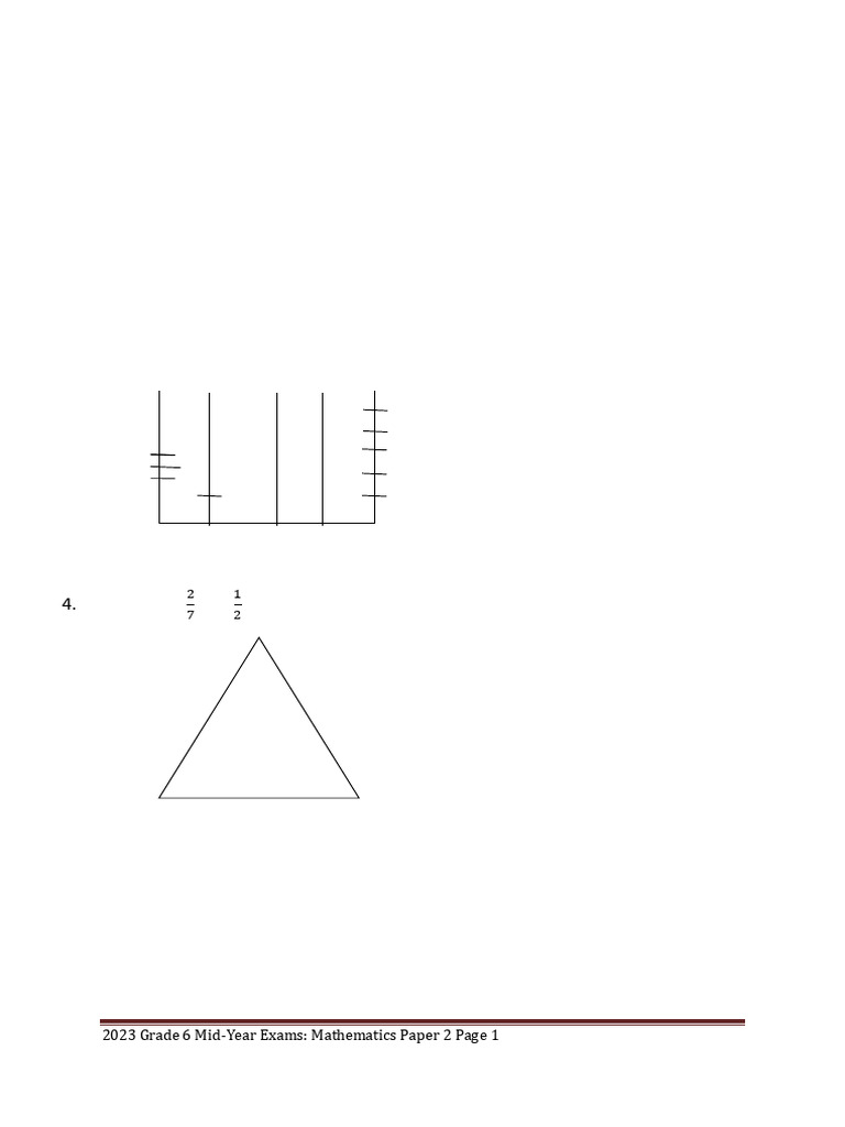 2023 Grade 6 Math Mid-Year Exam Paper | PDF