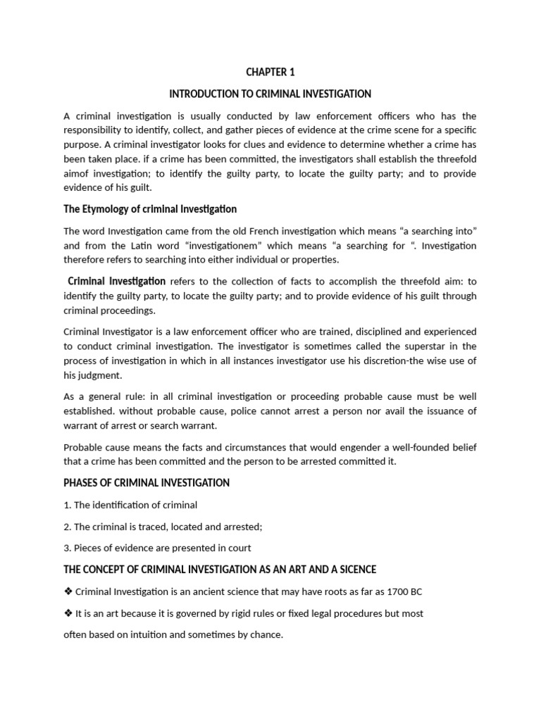 Criminal Investigation Basics | PDF | Probable Cause | Surveillance