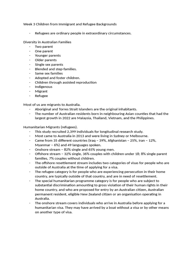 Children From Immigrant and Refugee Backgrounds | PDF