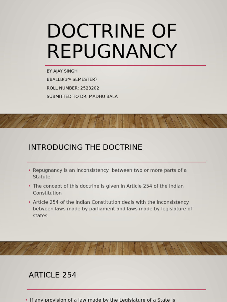 Understanding the Doctrine of Repugnancy | PDF | Political Law | Political Charters