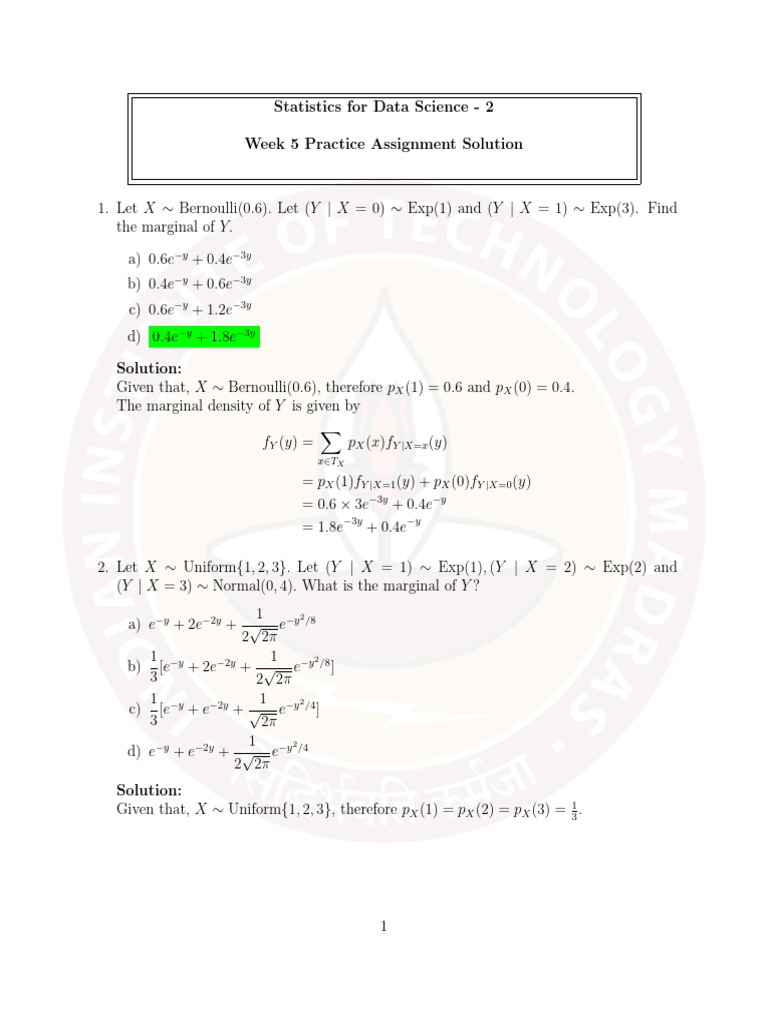 W5PS | PDF | Probability Density Function | Statistics