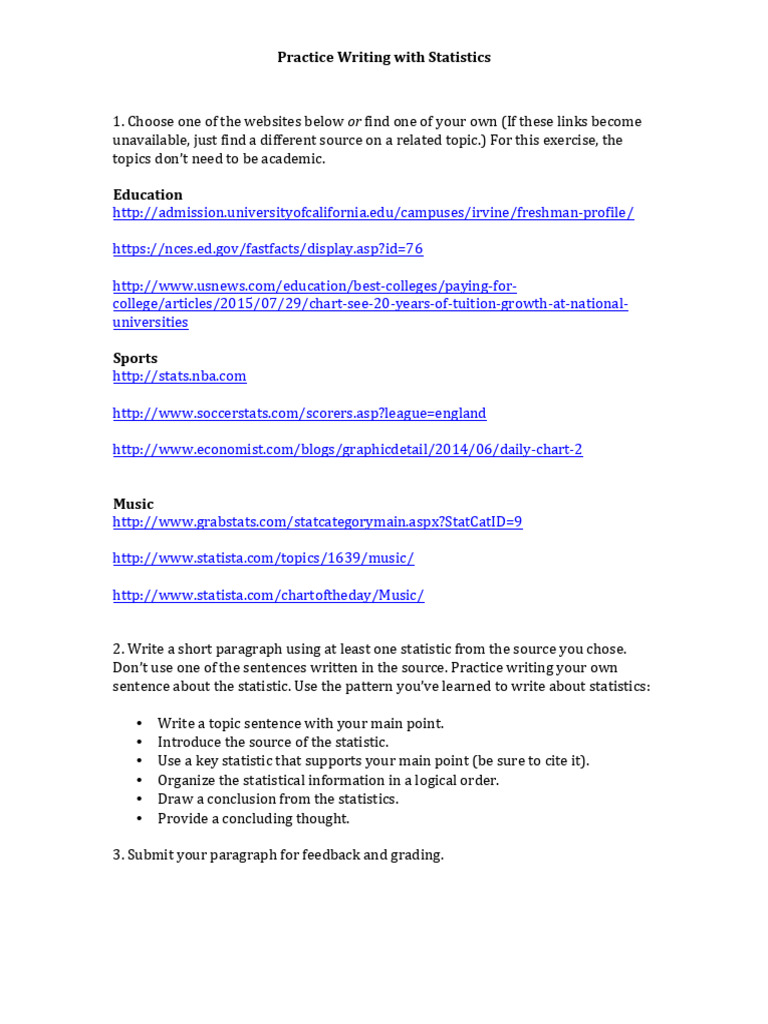 Using Statistics in Writing | PDF | Computers