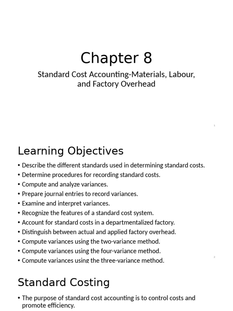 Cost Accounting Topic 8 | PDF | Cost Of Goods Sold | Labour Economics