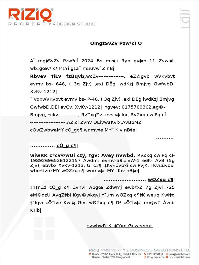 Commercial Space Rupayan Milinnium Square | PDF