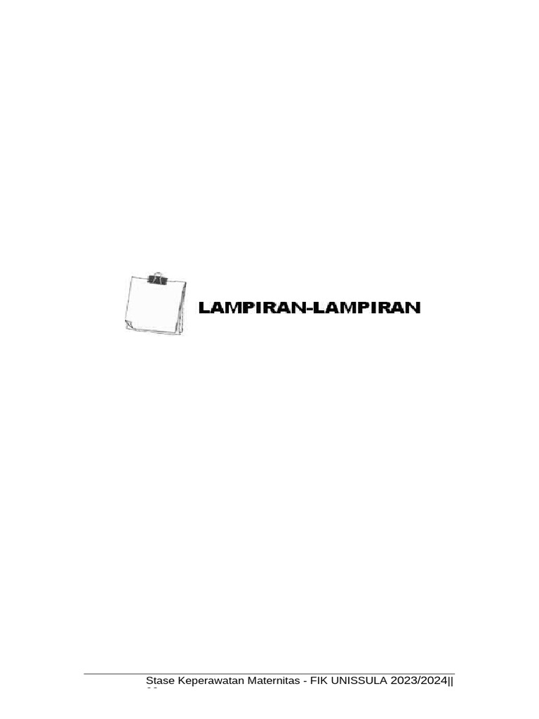 Lampiran Buku Panduan Kep. Maternitas Profesi Ners Xvii | PDF