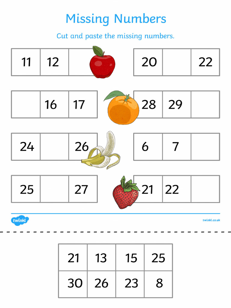 T S 3241 Missing Numbers To 30 Activity Sheet - Ver - 1 | PDF