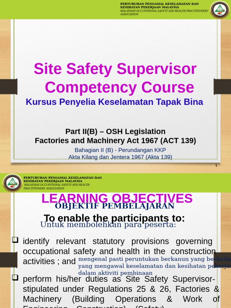 2c. Part II B-FMA 1967 Regulations | PDF | Occupational Safety And ...