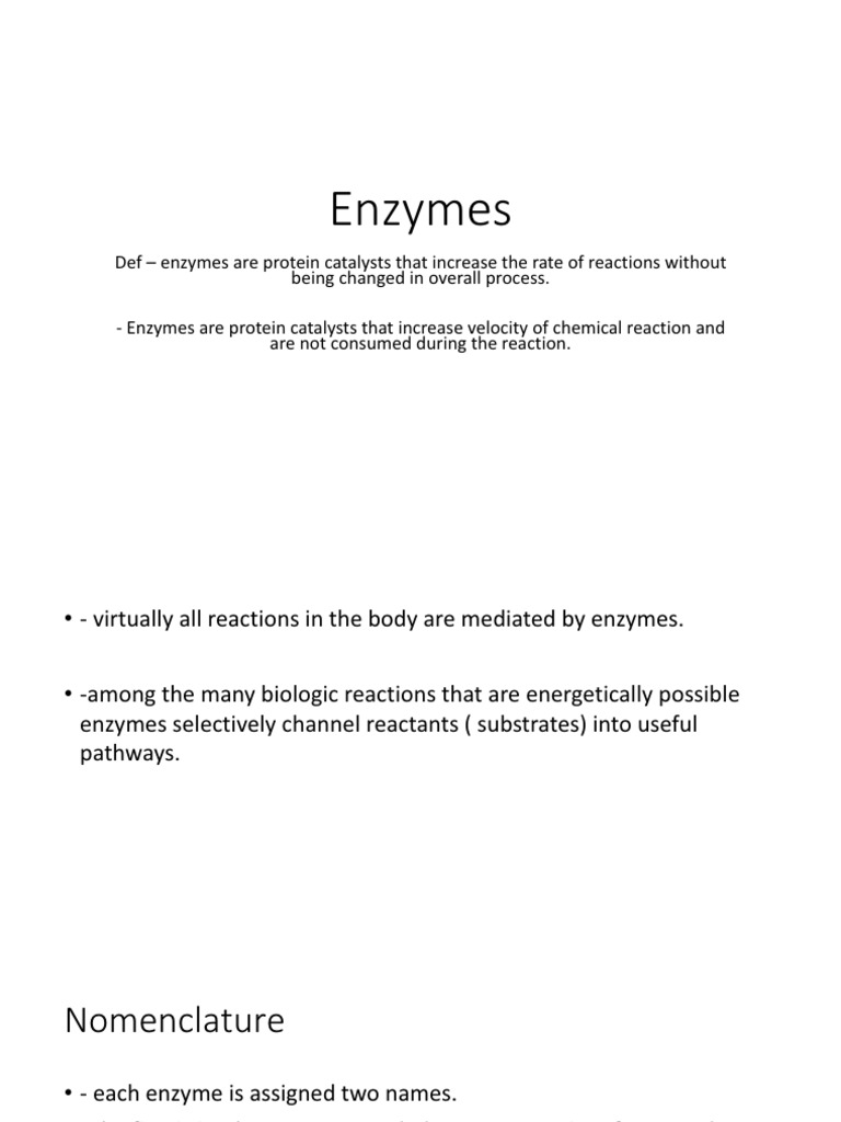 Biochemistry (Lec-2) (Enzyme) | PDF | Enzyme | Enzyme Inhibitor