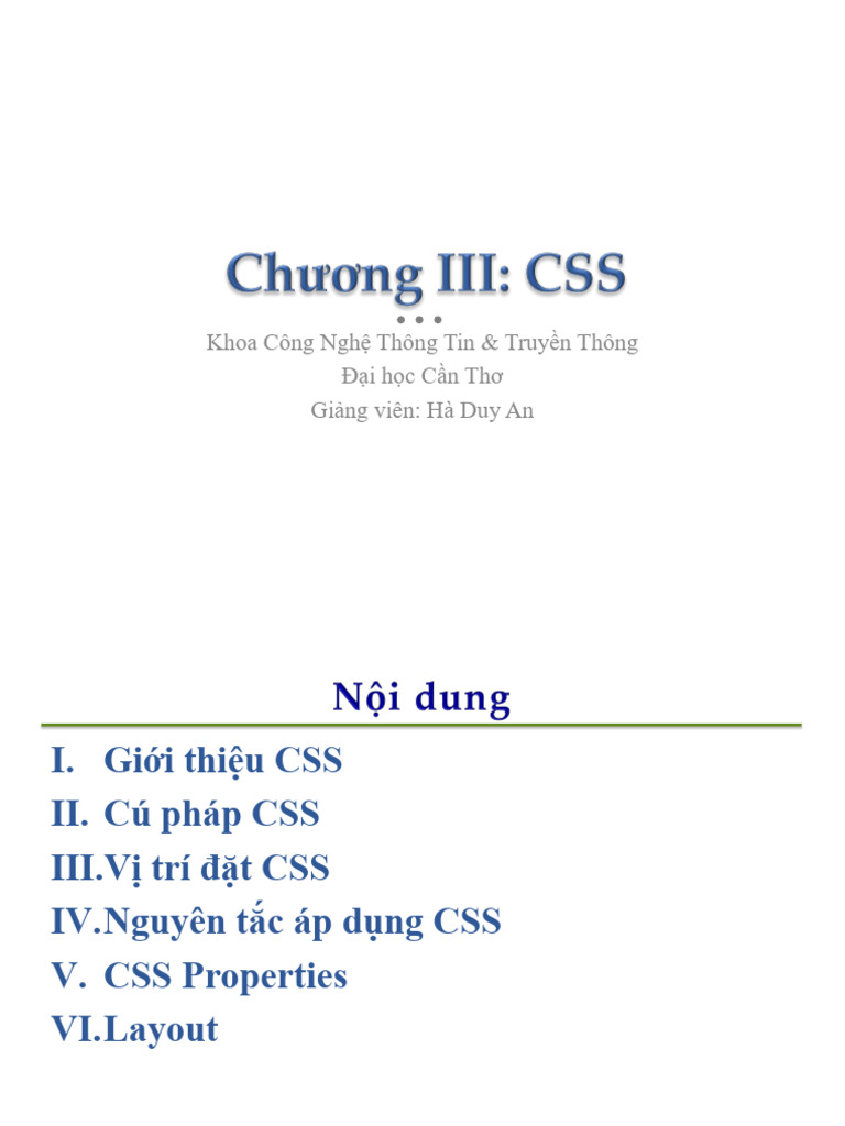 Chuong3 CSS | PDF