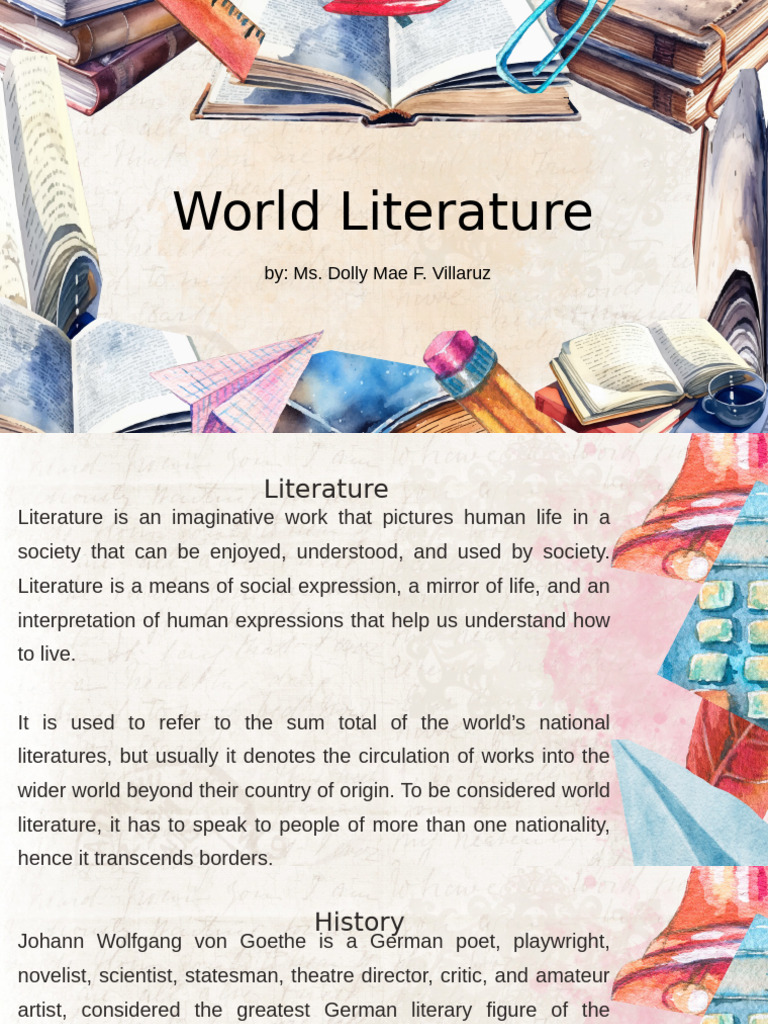 World Literature | PDF | Creativity | Narrative