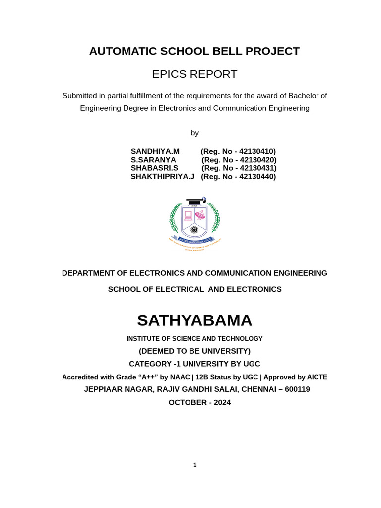 report -epics finalllyyyyy | PDF | Arduino | Automation