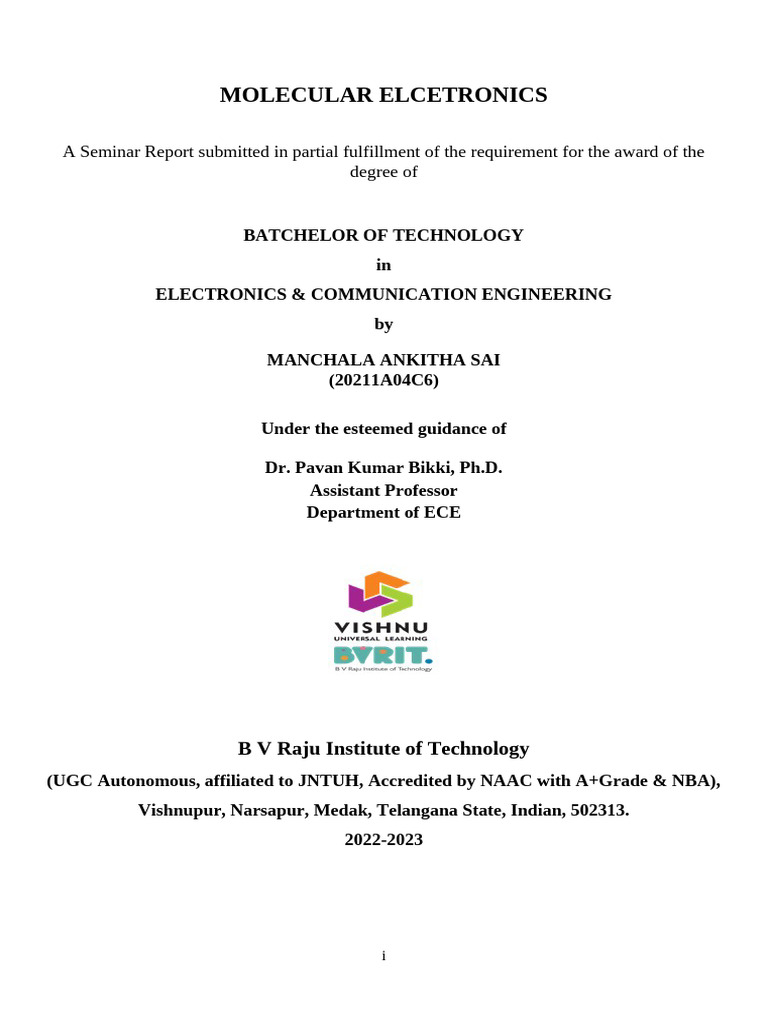 molecular_electronics | PDF | Electronics | Nanotechnology