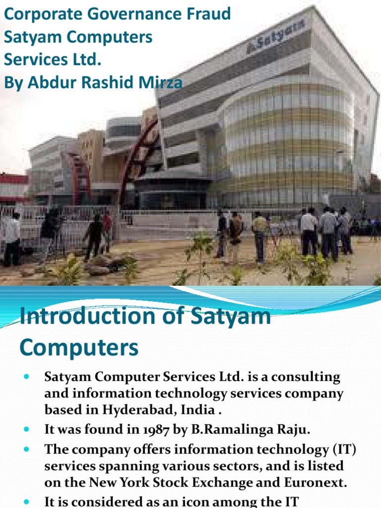 Case Study of Satyam Scam | PDF | Companies | Business