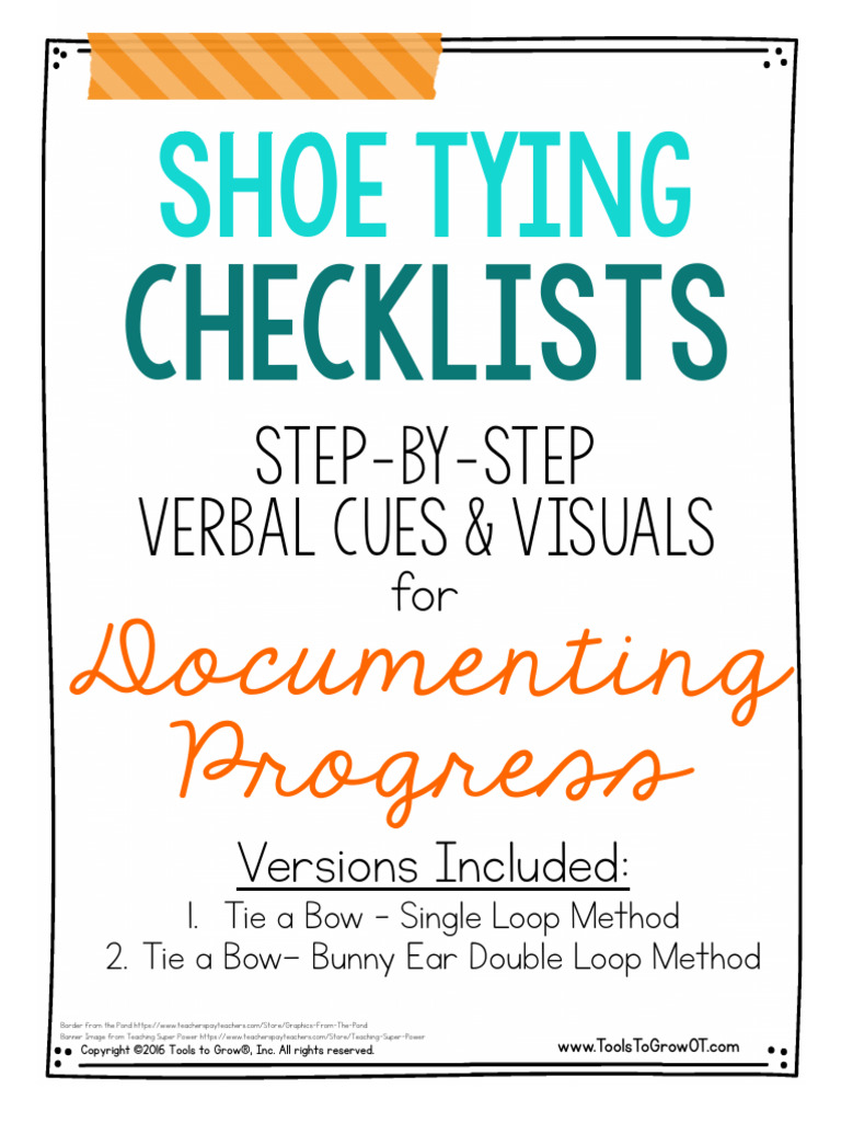 3a4_Shoe Tying Checklists | PDF