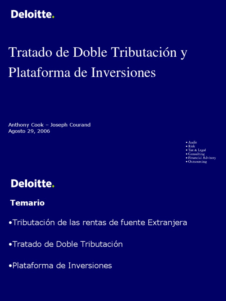 Doble Tributacion | PDF | Impuesto sobre la renta | Impuestos