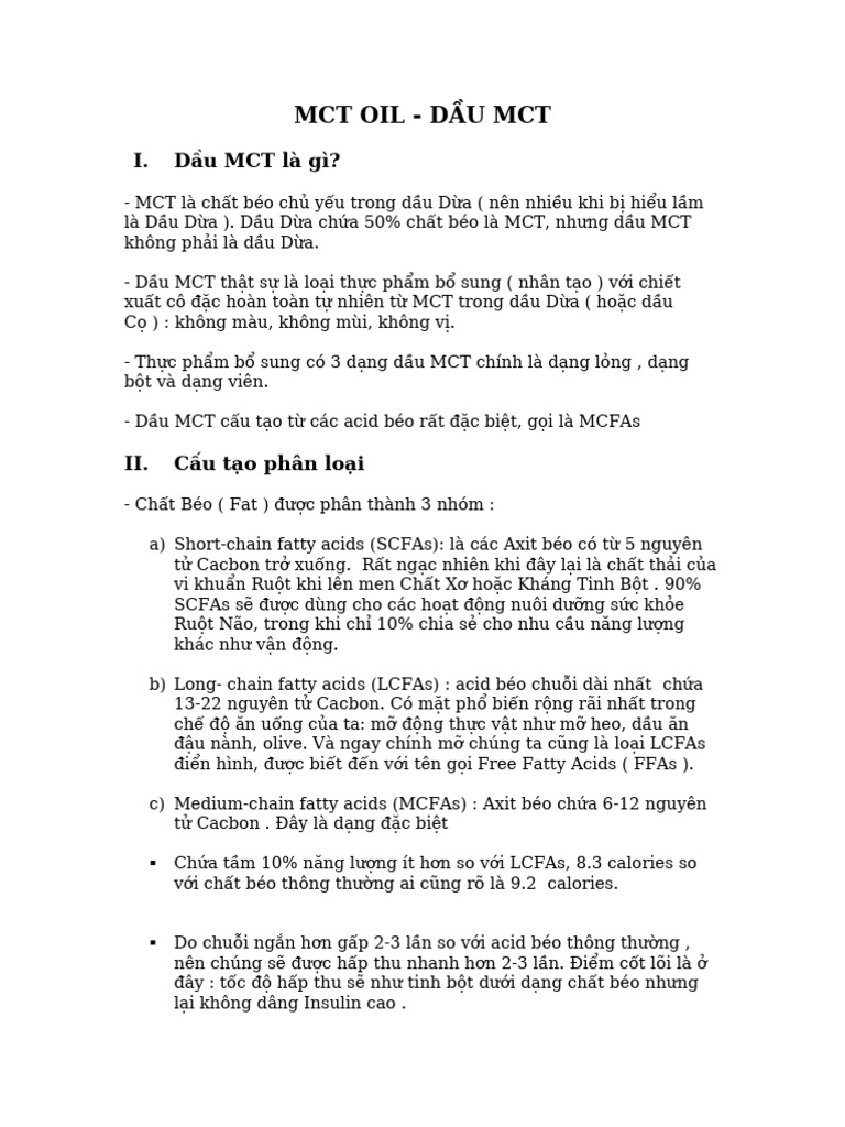 MCT Oil | PDF