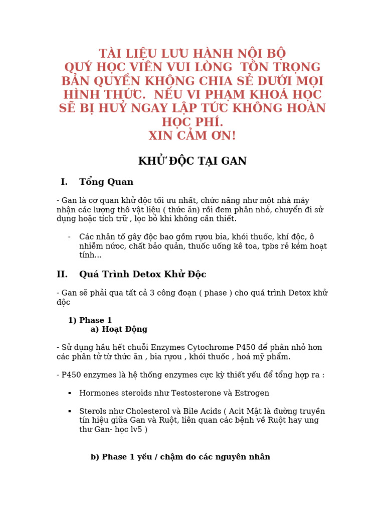 Khử Độc Tại Gan | PDF