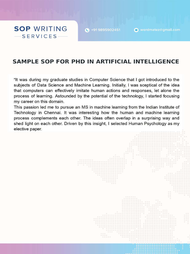 Sample Artificial Intelligence Phd | PDF