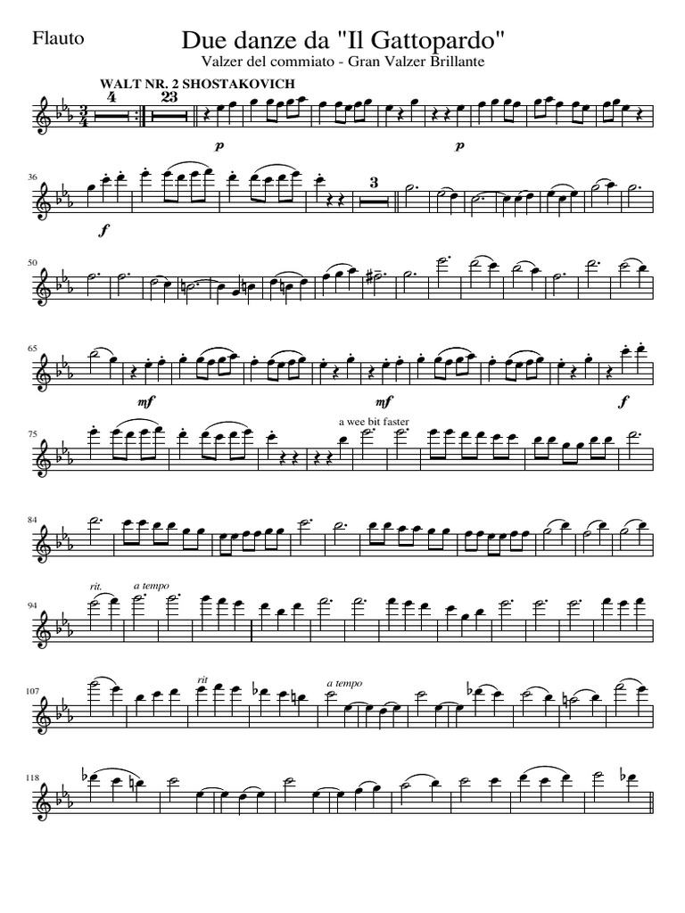 Valz Shostakovich Flauto | PDF