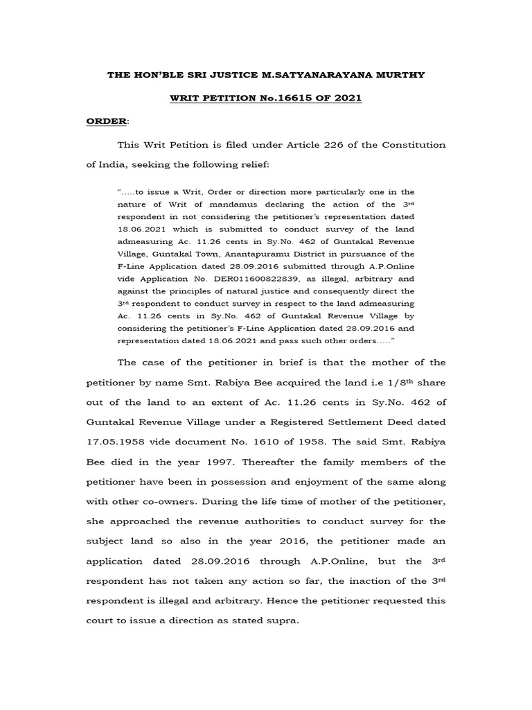 WP 16615 of 2021 | PDF | Common Law | Judiciaries