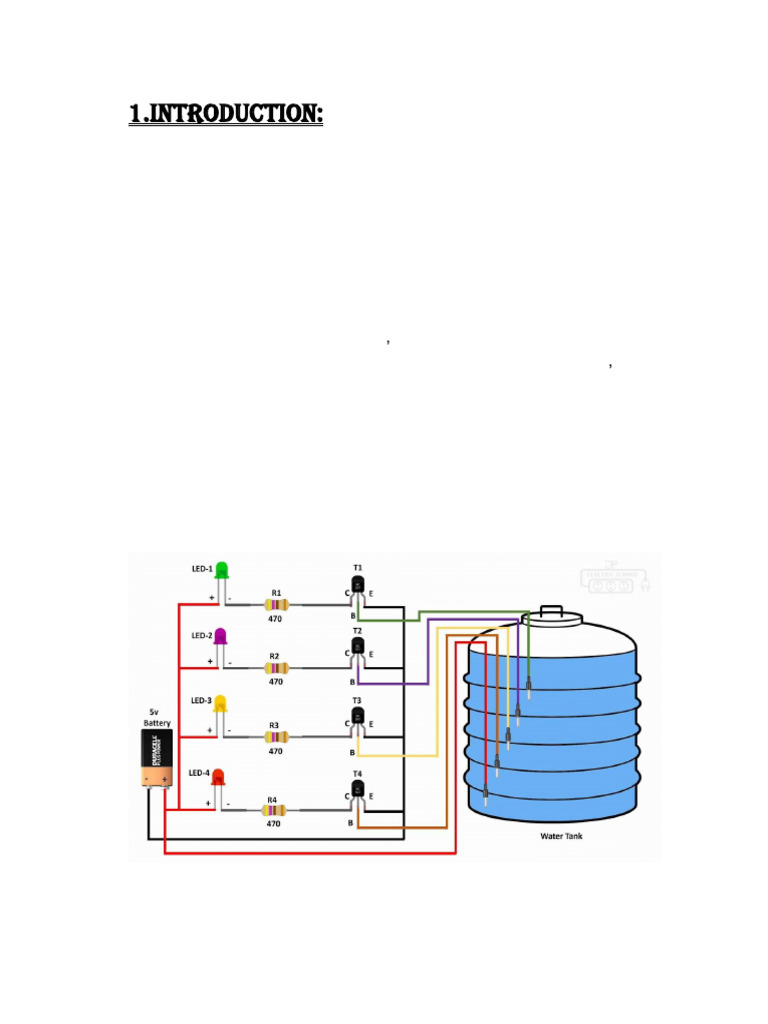 Water Level Indicator PB | PDF | Resistor | Electronic Circuits