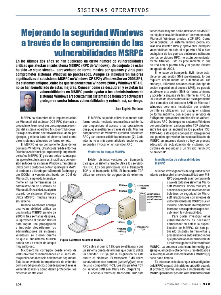 Mejorando La Seguridad Windows MSRPC | PDF | Microsoft Windows | Windows XP