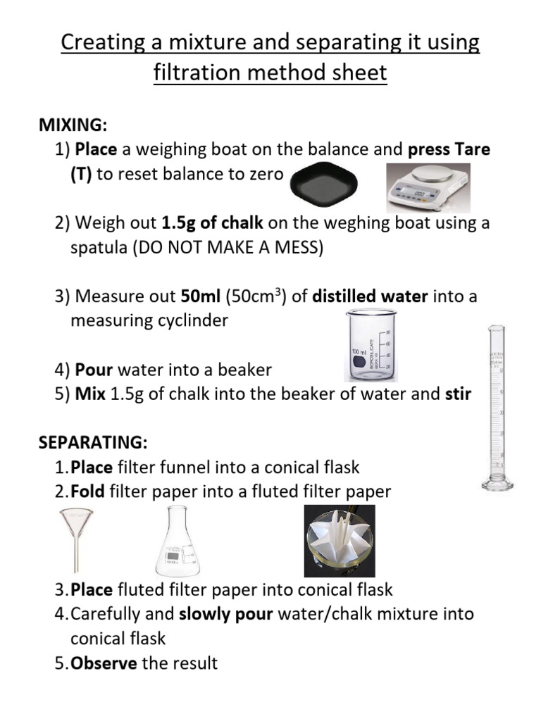 Filtration Method Sheet | PDF