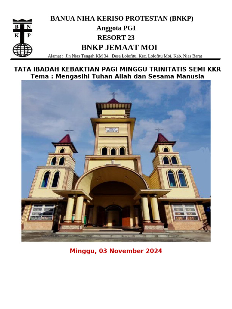 Trinitatis 03 11 2024 SEMI KKR | PDF